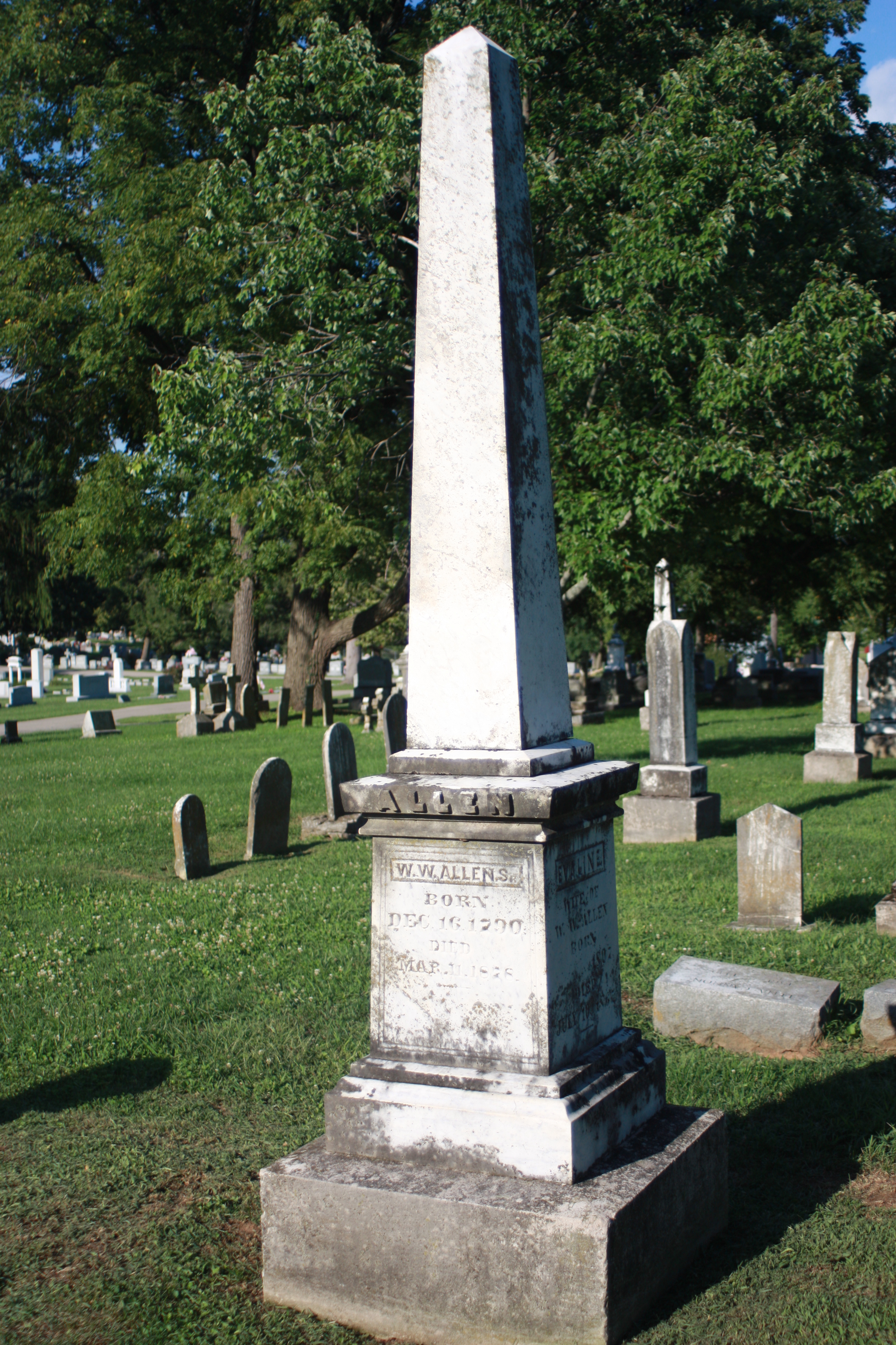 William W. Allen Buried at Georgetown Cemetery – Kentucky Kindred Genealogy