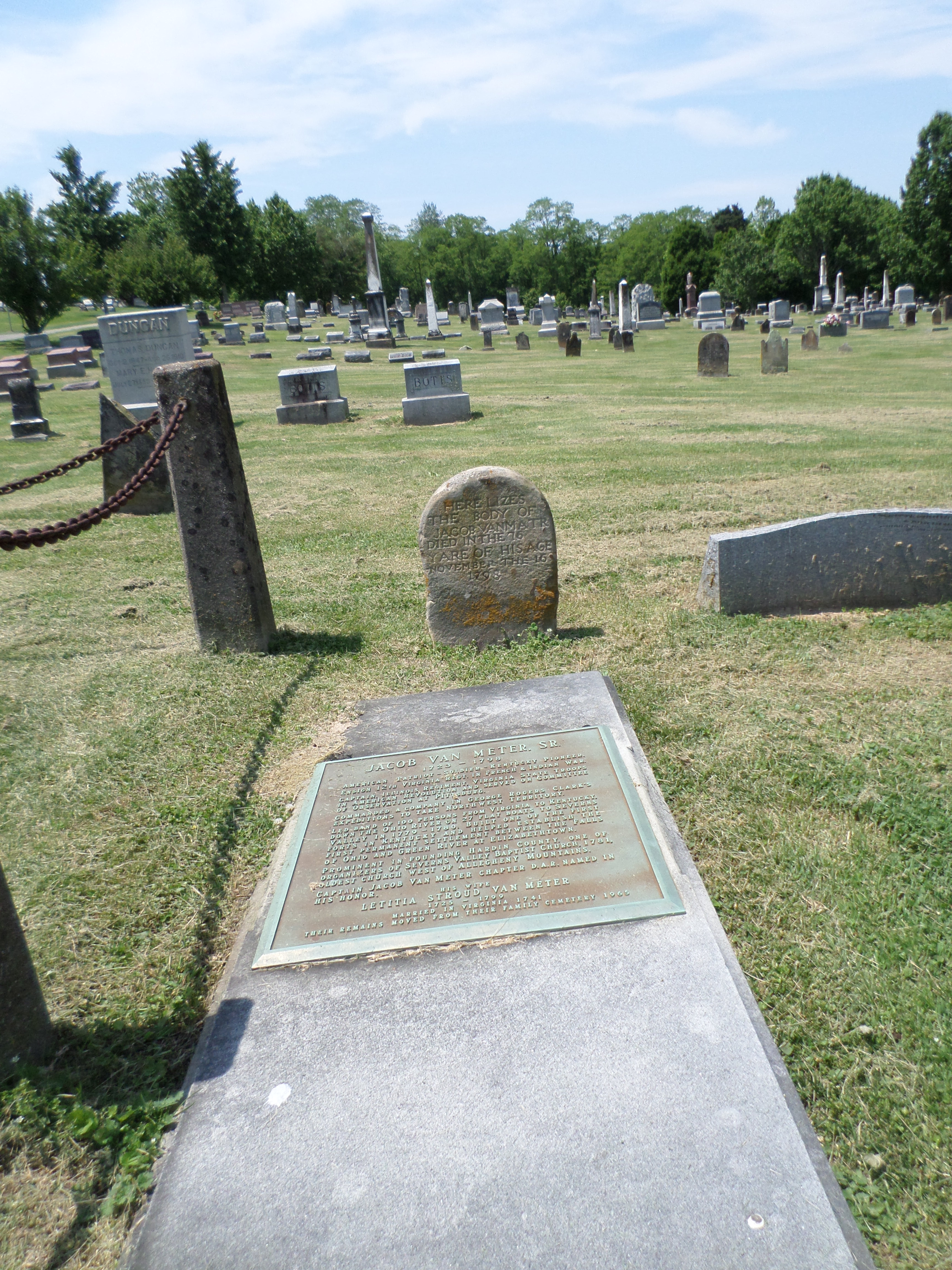 Jacob Van Meter Sr. Buried In Family Cemetery – Moved to Elizabethtown ...