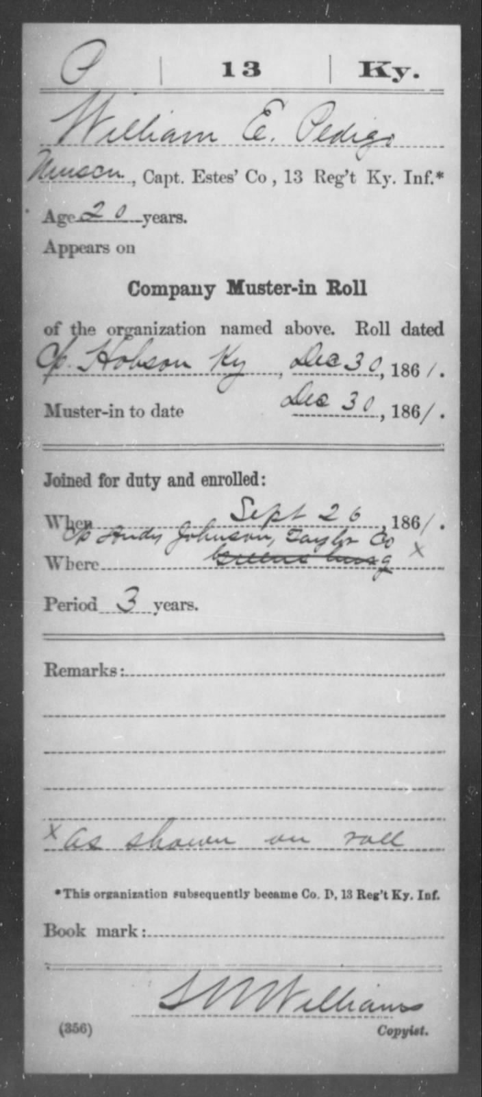 William Emory Pedigo – Carpenter, Civil War Soldier, Musician, Doctor ...